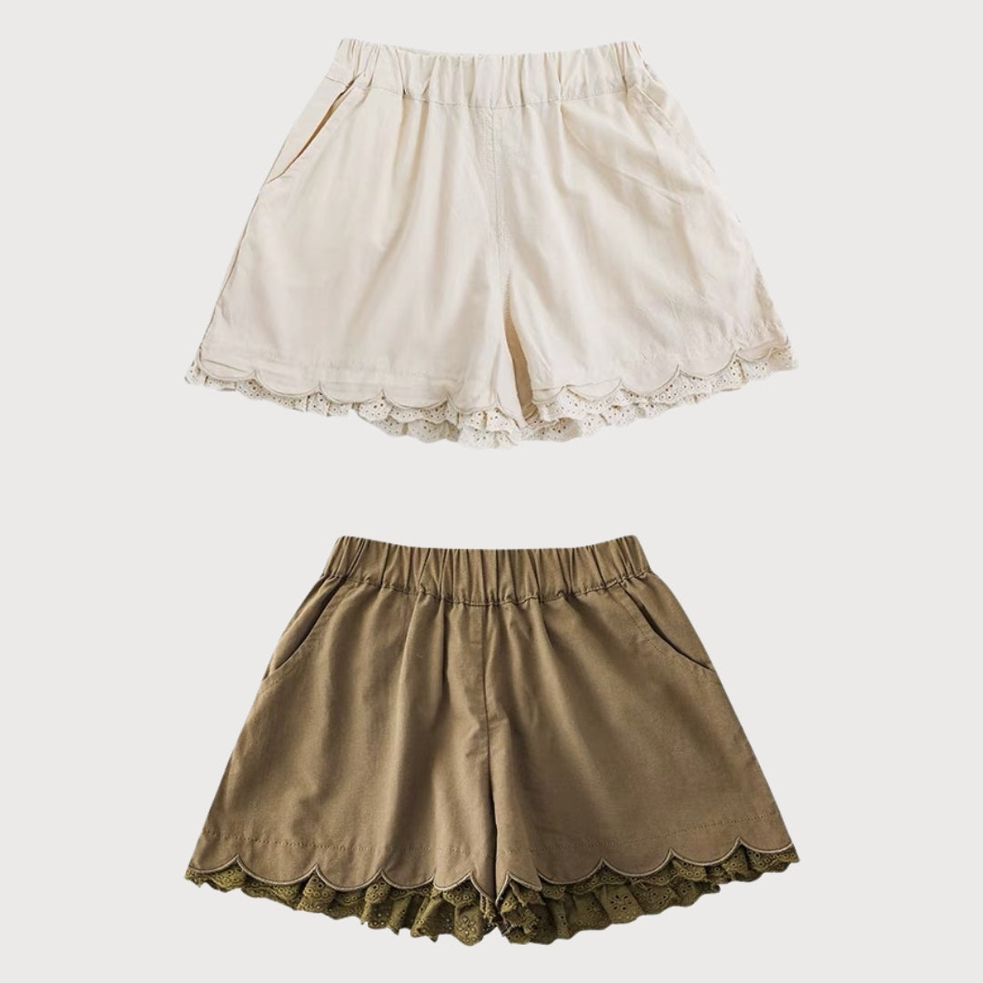 Scallop & Lace Edge Shorts in Pure Cotton – littleclothingco