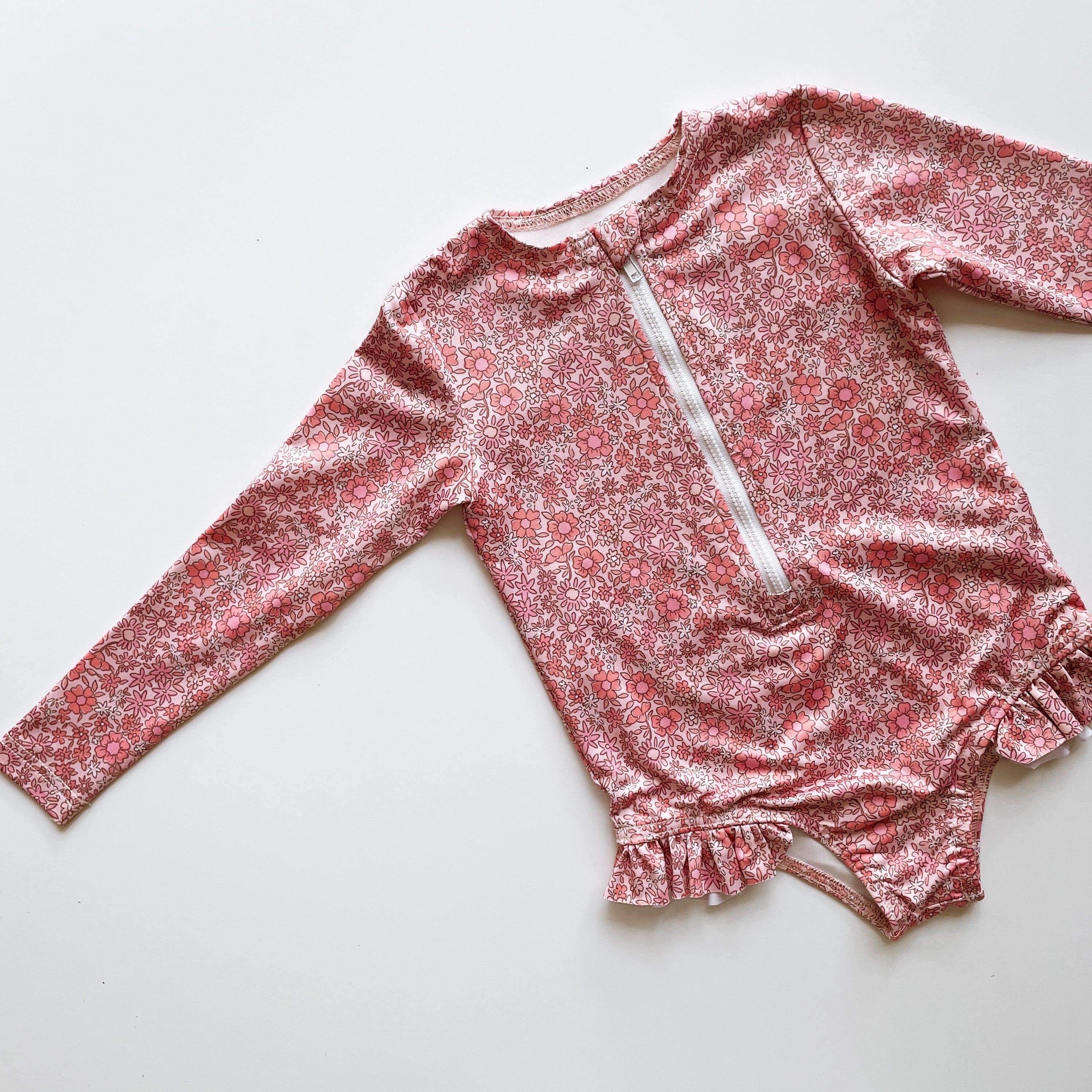 Flora Swim Long Sleeve Zip Sustainable Swimwear - One Piece ...